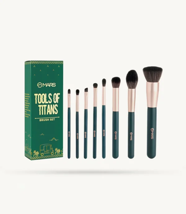 MARS Tools of Titans Brush Set – Premium Pack of 8 Professional Makeup ...